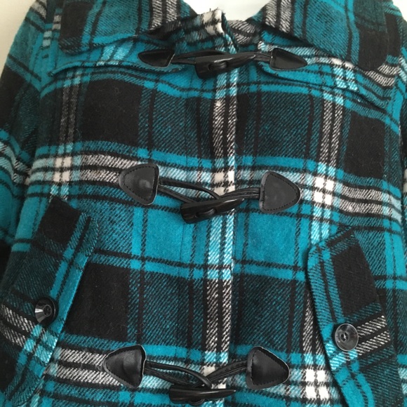 Passport | Jackets & Coats | Passport Aqua And Black Plaid Light Winter ...